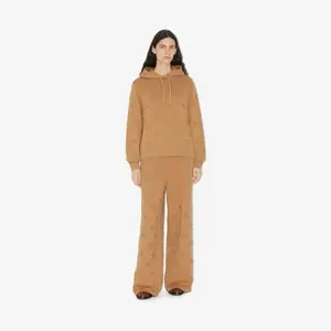 Burberry Logo Embroidered Drawstring Hoodie