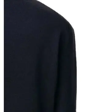 AMI Paris Crewneck Jumper With Embroidered Logo - Black