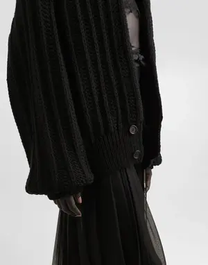 Dolce & Gabbana Midi Skirt With Zipper Detail And Pleated Chiffon