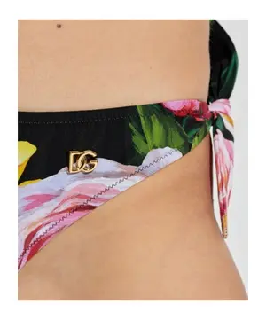 Dolce & Gabbana Floral Print Triangle Bikini - Multicolor