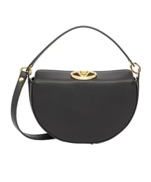 Valentino Garavani Logo Plaque Foldover Top Shoulder Bag