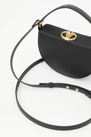 Valentino Garavani Logo Plaque Foldover Top Shoulder Bag