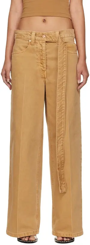 Alexander Wang Belted Wide-leg Jeans