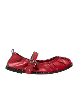 MAXCO. Max&co. Round Toe Ballet Flats With Adjustable Strap
