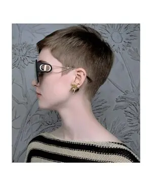 Dior 30 Montaigne Square Frame Sunglasses - Gray