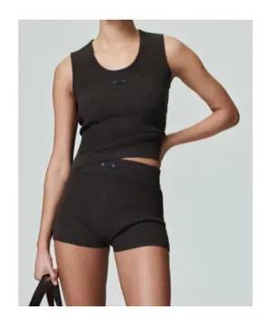 Fear Of God Logo Patch Ribbed Tank - Brown