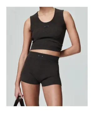 Fear Of God Logo Patch Ribbed Tank - Brown