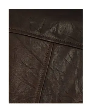 Dolce & Gabbana Crinkled Effect Leather Zip Jacket