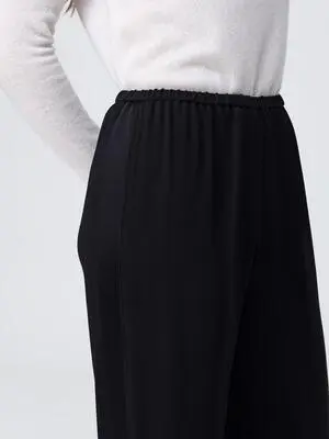 FORTE_FORTE Elastic Waist Wide-leg Pants