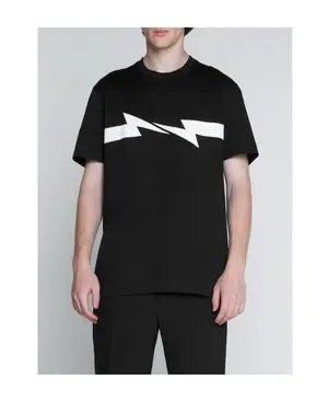 Neil Barrett Thunderbolt-print Cotton T-shirt