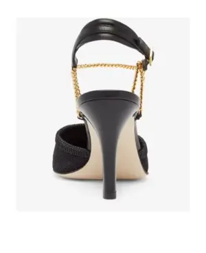 Fendi Mesh Slingbacks With Chain Detail