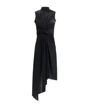 Balenciaga Asymmetric Stretch Dress - Black