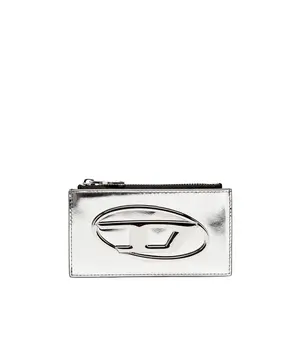 DIESEL® 1dr Zipped Card Holder - Silver