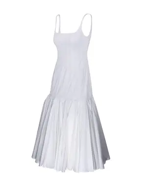 Jacquemus La Robe Agave Sleeveless Midi Dress - White