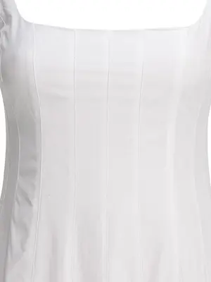 Jacquemus La Robe Agave Sleeveless Midi Dress - White