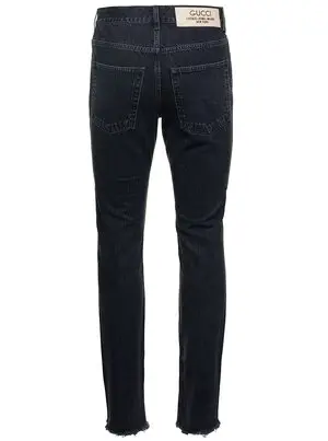 Gucci Raw Hem Mid Rise Jeans