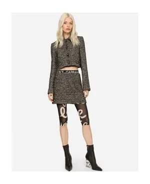 Dolce & Gabbana Mid-waisted Tweed Mini Skirt