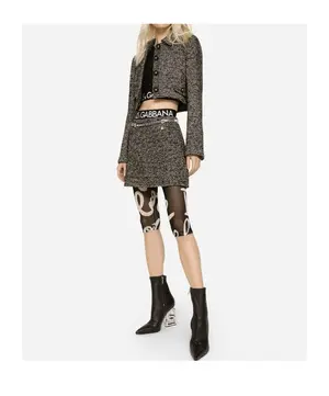Dolce & Gabbana Mid-waisted Tweed Mini Skirt