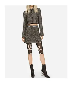 Dolce & Gabbana Mid-waisted Tweed Mini Skirt