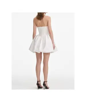 SELF-PORTRAIT Halterneck Gathered Mini Dress