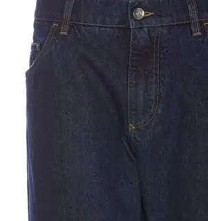 Dolce & Gabbana Straight-leg Jeans With Oversized Logo Patch