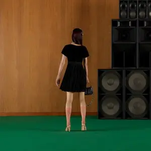 Gucci Pleated Mini Dress With Logo Waistband