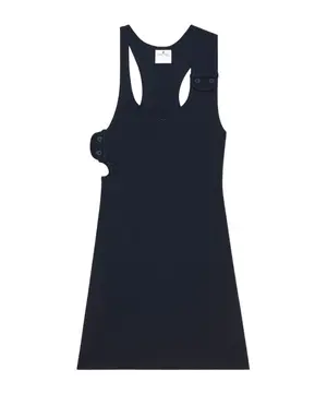 COURREGES Ribbed Cut-out Detail Mini Dress