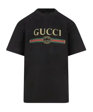 Gucci Logo Printed T-shirt - Black