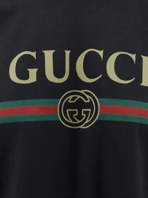 Gucci Logo Printed T-shirt - Black