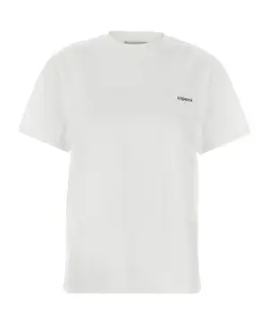 Coperni Logo Printed Crewneck T-shirt - White/black