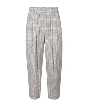 Isabel Marant Étoile Plaid Pleated Trousers
