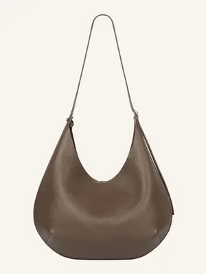 COURREGES Logo Buckle Shoulder Bag - Light Mocha