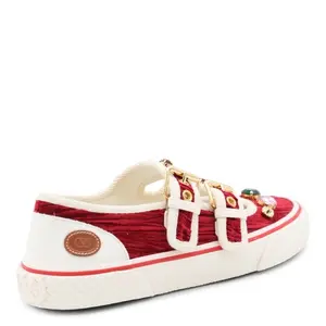 Valentino Garavani Embellished Double-buckle Sneakers