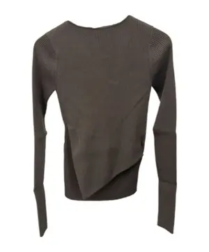 Rick Owens Long Sleeve Knitted Top With Asymmetrical Hem - No