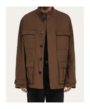 FERRAGAMO High Neck Jacket With Drawstring Waist - Green