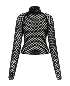 Alaïa Knitted Turtleneck Cage Pullover