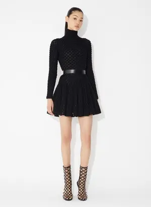 Alaïa Knitted Turtleneck Cage Pullover