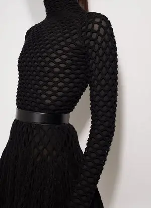 Alaïa Knitted Turtleneck Cage Pullover