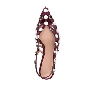 Attico The Grid Slingback Pumps - Red