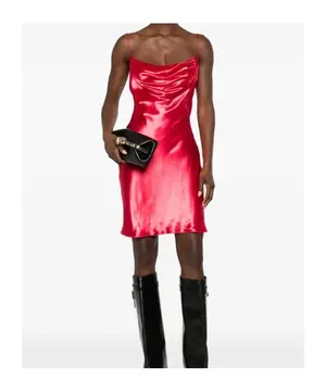 Balmain Cowl Neck Satin Dress