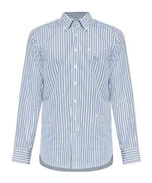 Etro Pegaso Embroidered Striped Shirt