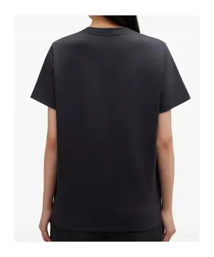 GANNI Logo Printed Crewneck T-shirt - Dark Gray