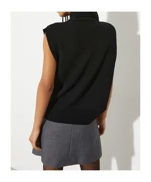MAXCO. Max&co. Sleeveless Knitted Vest With Rhinestones