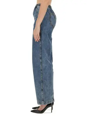 Moschino High-waist Wide-leg Denim Jeans - No