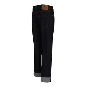 Burberry Logo Patch Turn-up Hem Jeans
