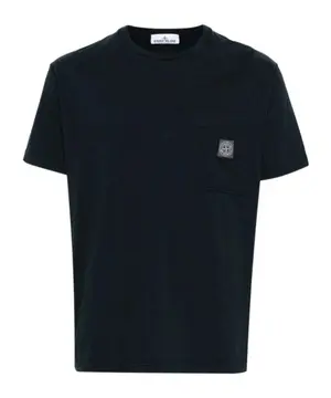 Stone Island Logo Patch Crewneck T-shirt - Blue