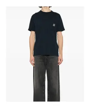 Stone Island Logo Patch Crewneck T-shirt - Blue