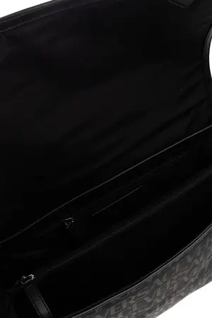 Versace All-over Logo Foldover Messenger Bag