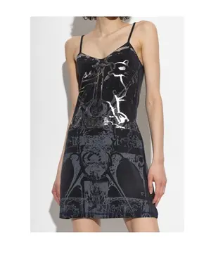 DIESEL® D-longy Metallic-print Slip Dress