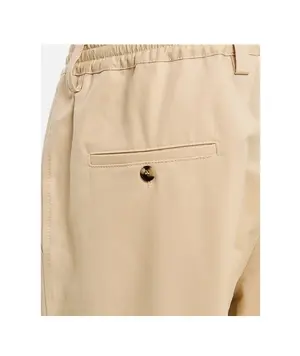 Marni Pleated Tapered Leg Gabardine Trousers - Beige